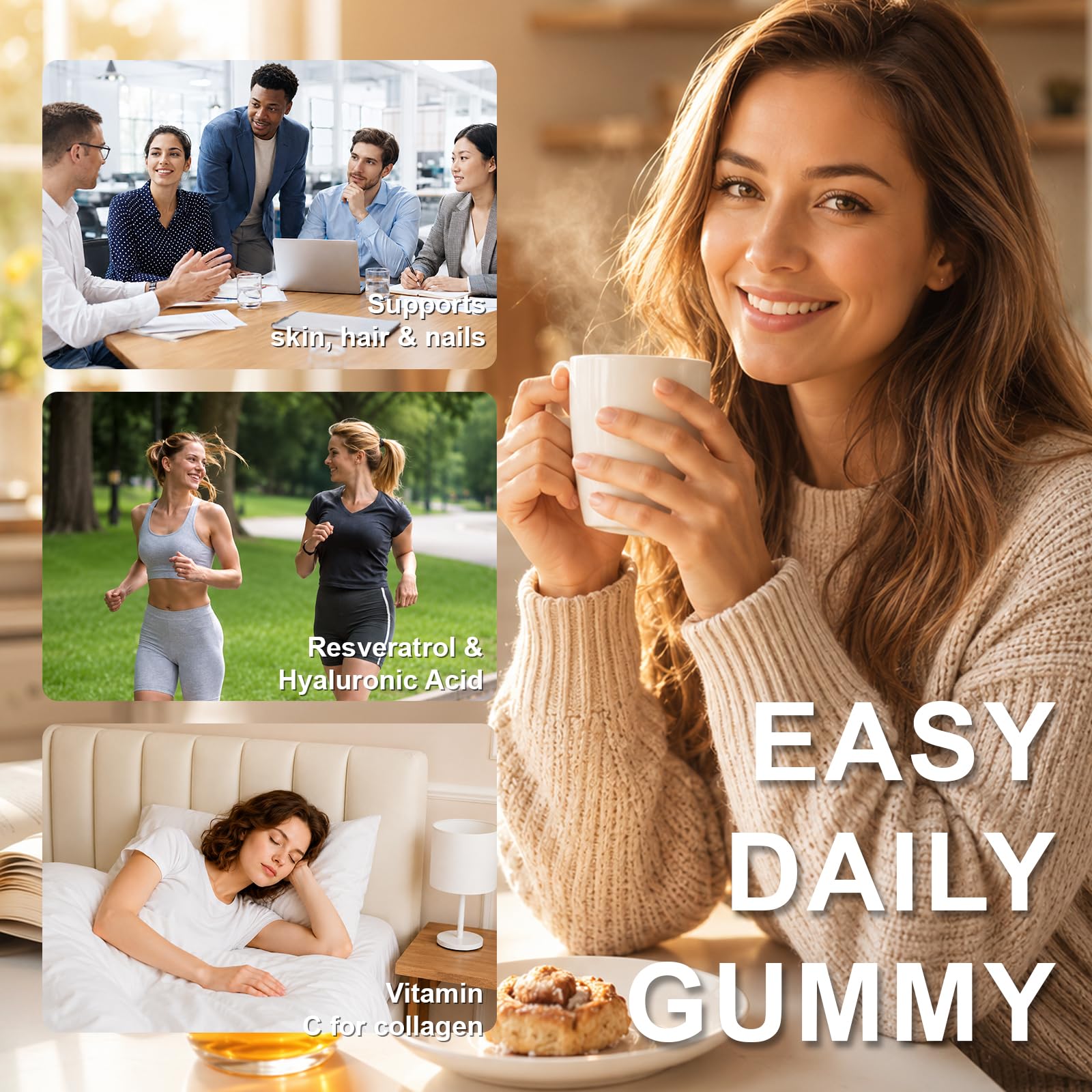 Nutritional support with collagen gummies