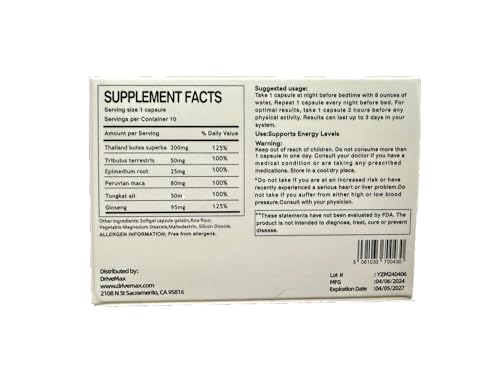 nutritional support with DriveMax vitamins