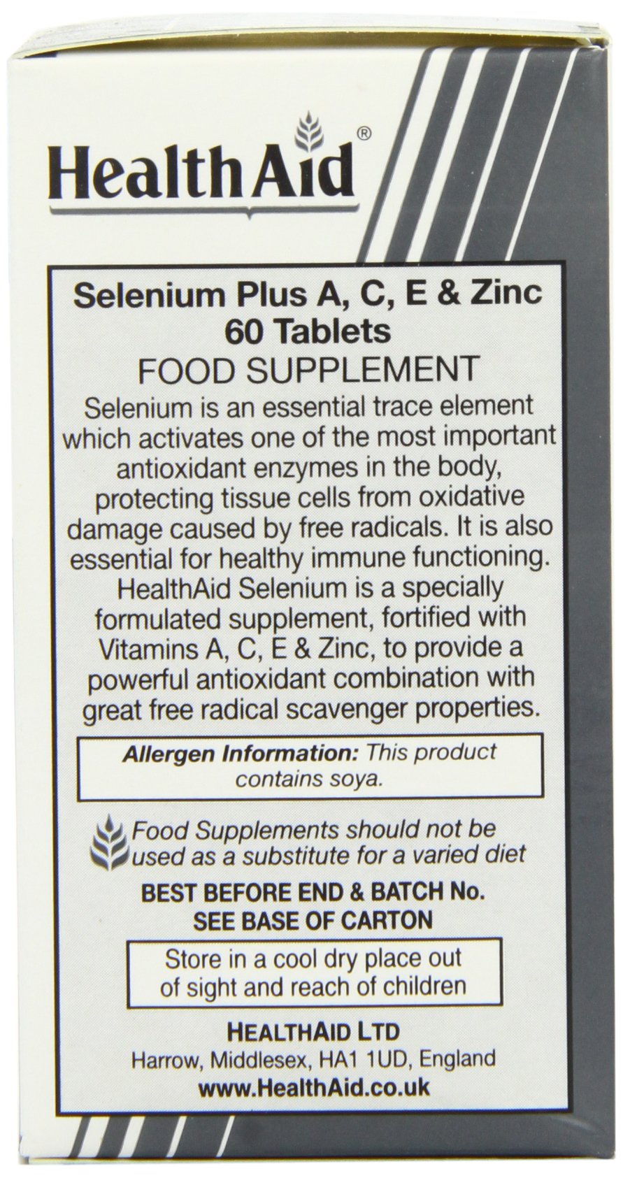 Nutritional support with Health Aid selenium