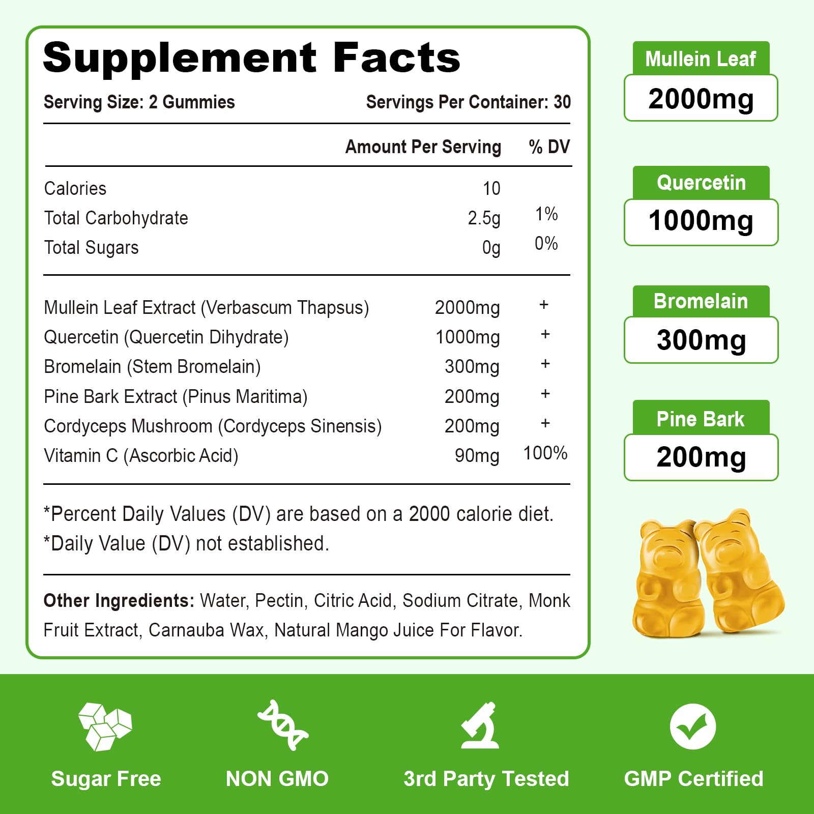 nutritional support with mullein gummies