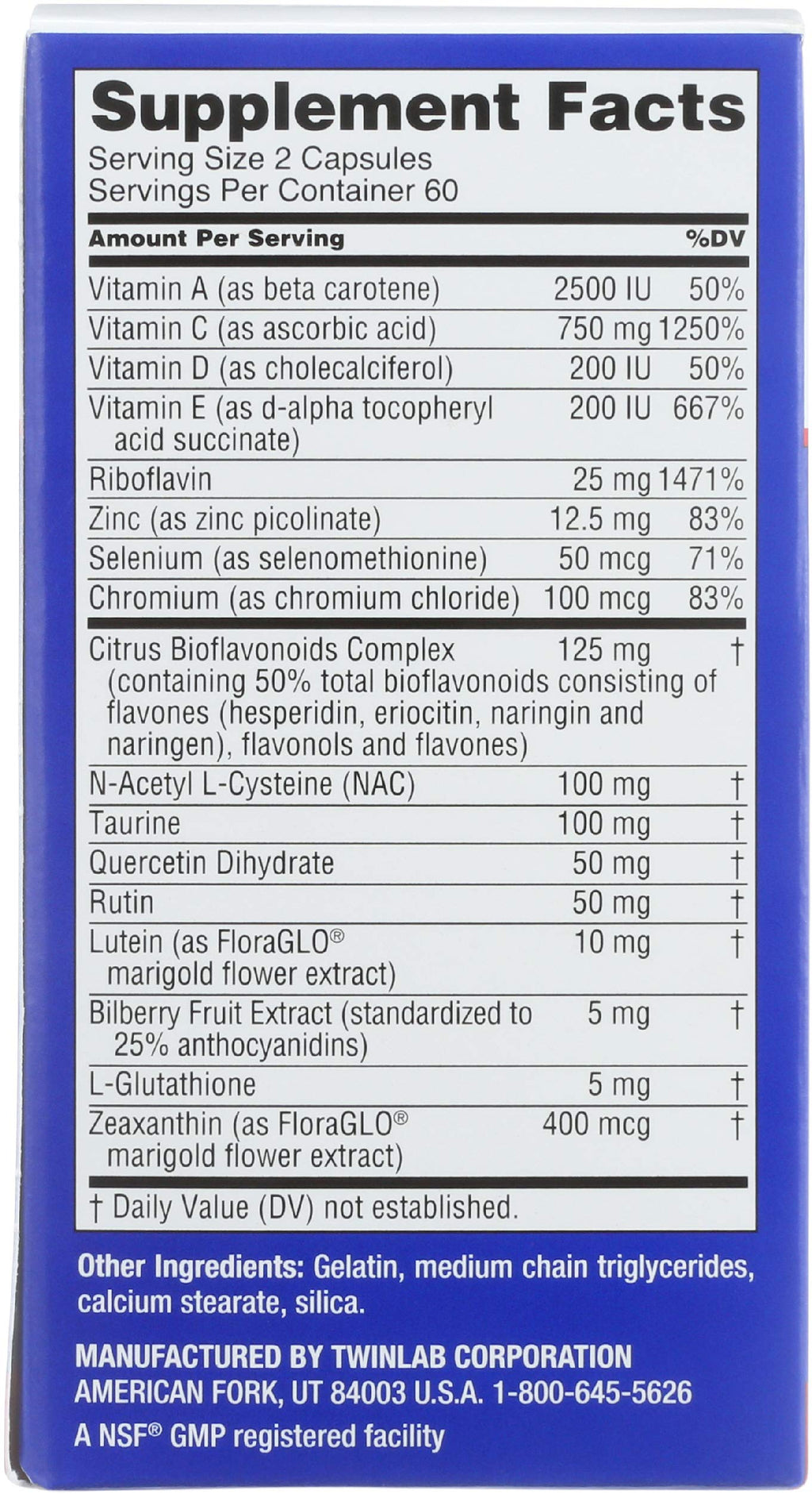 nutritional support with Twinlab Ocuguard