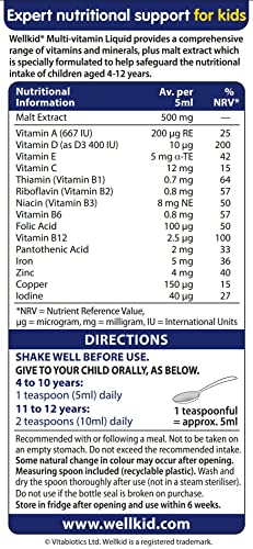 Nutritional support with Wellkid vitamins