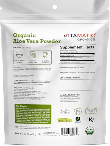 nutritional value of aloe vera powder