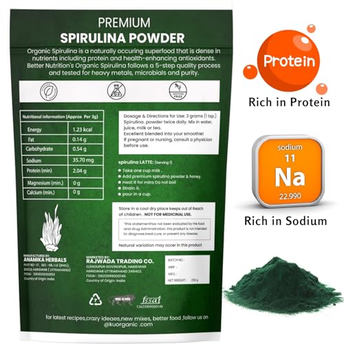 nutritional value of spirulina powder