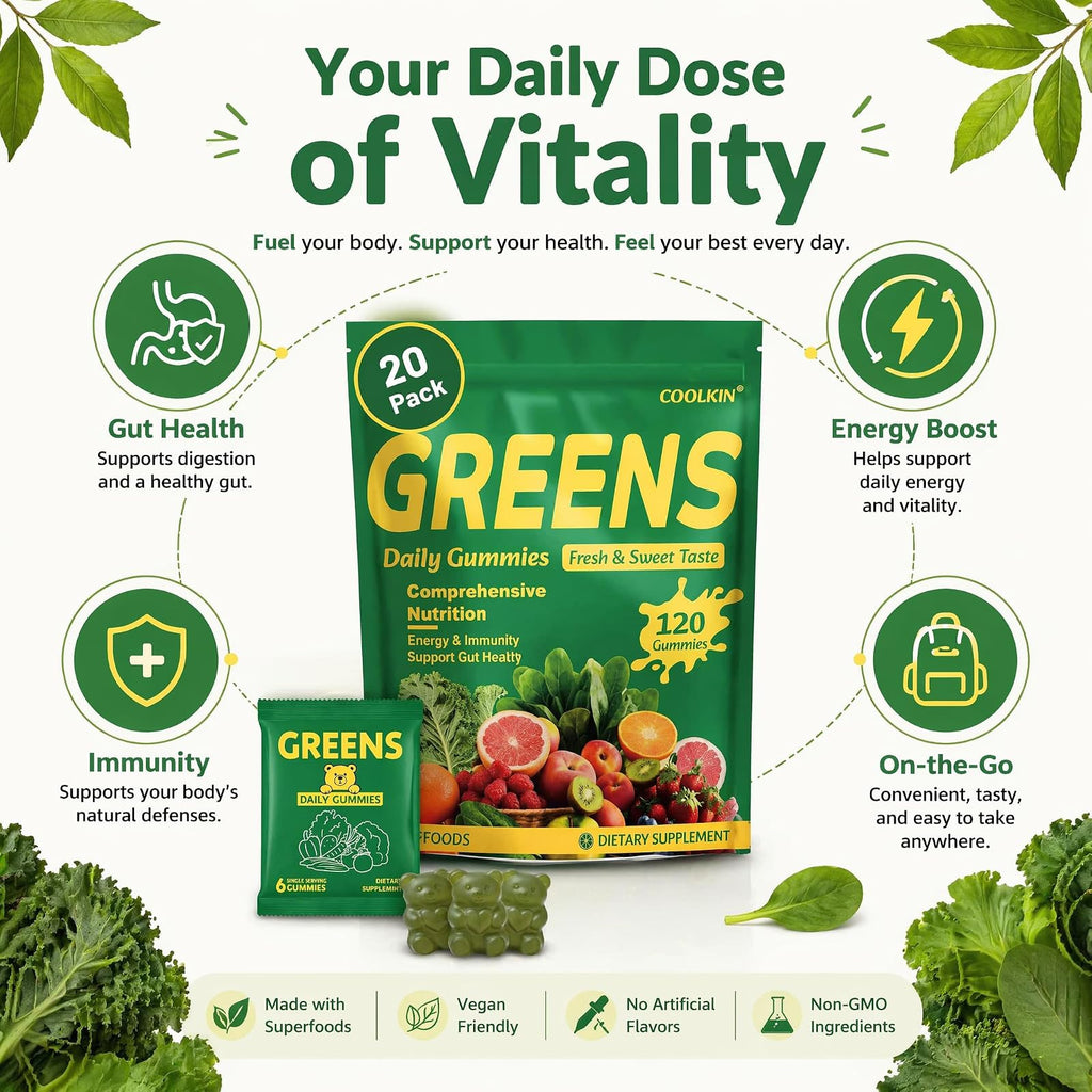 nutritious adult super greens gummies
