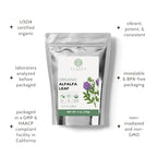 Nutritious alfalfa tea for wellness