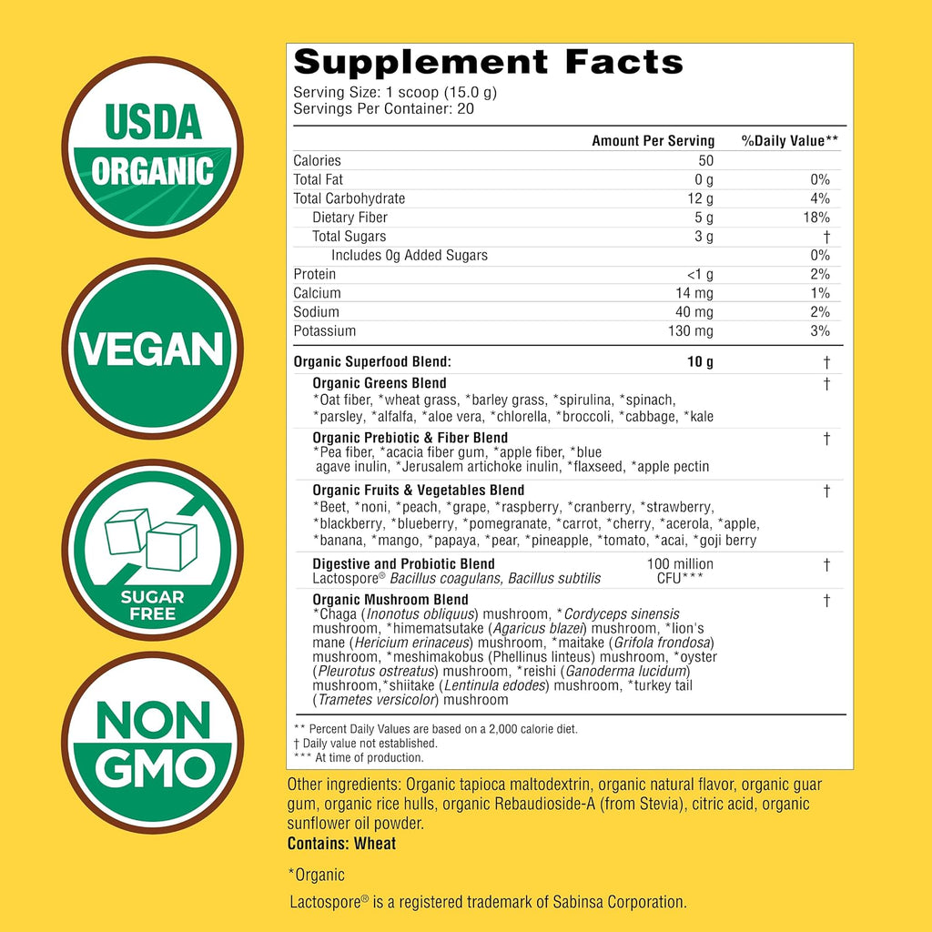 nutritious apple banana super greens