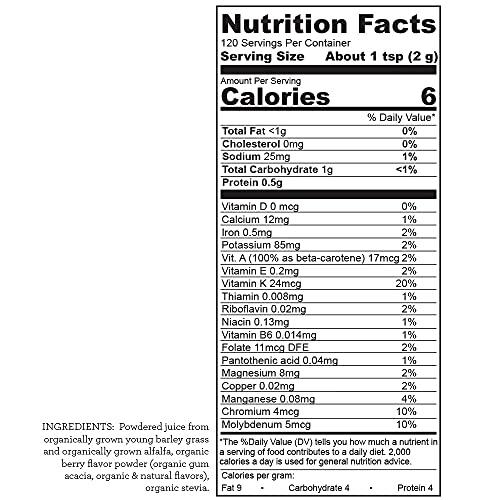 nutritious barley supplement for energy