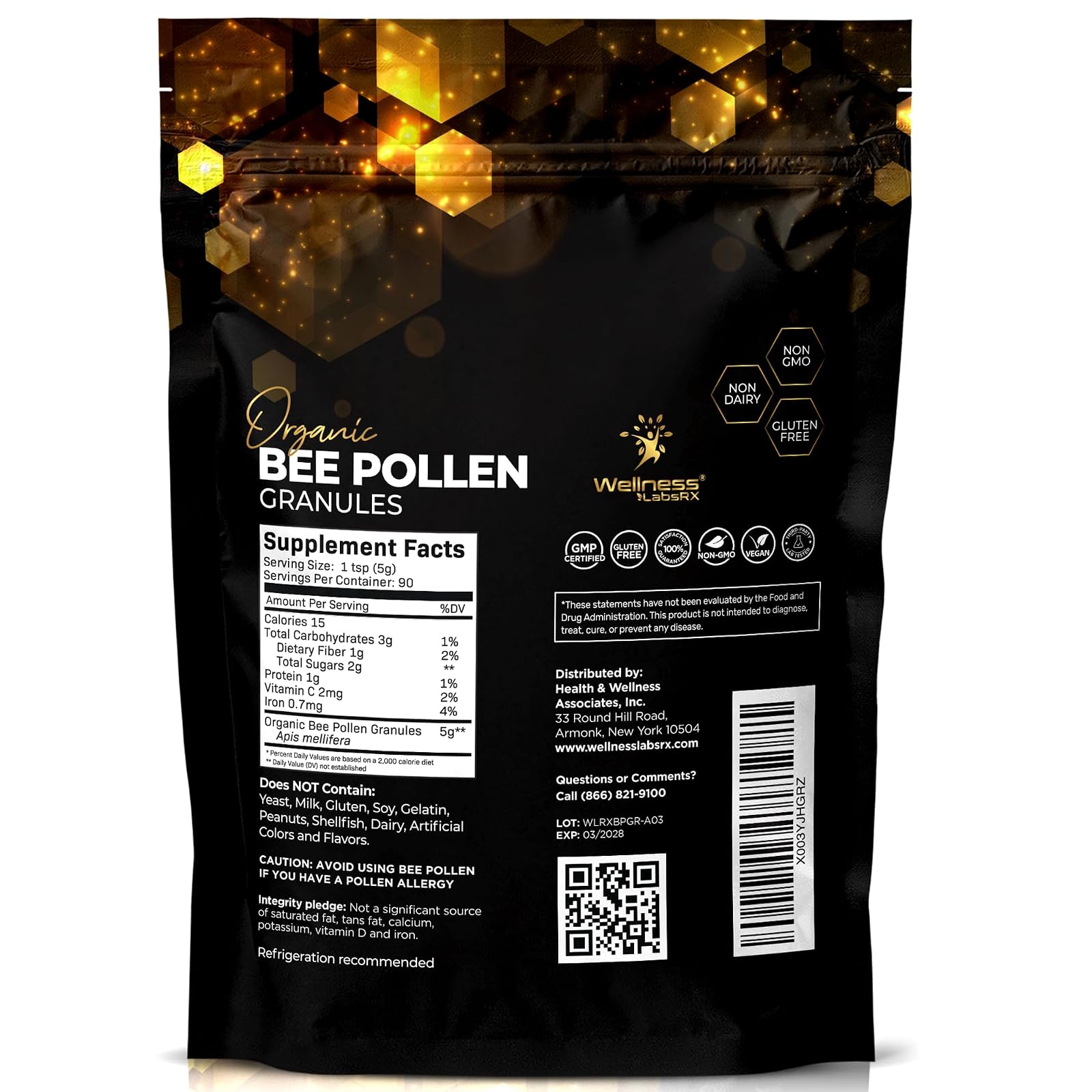 nutritious bee pollen granules for smoothies