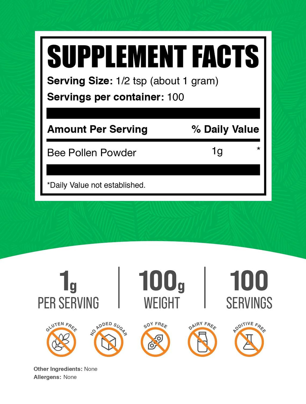 nutritious bee pollen powder for energy