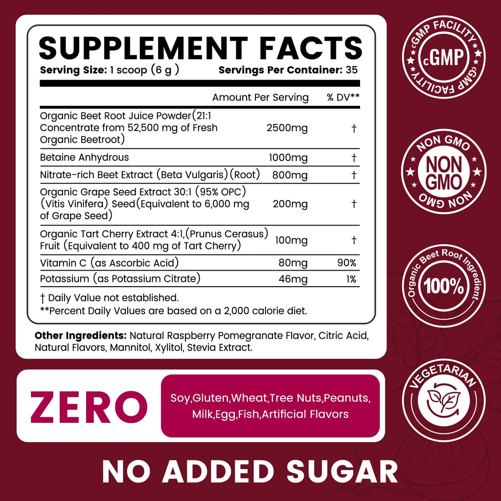 nutritious beet root powder for energy