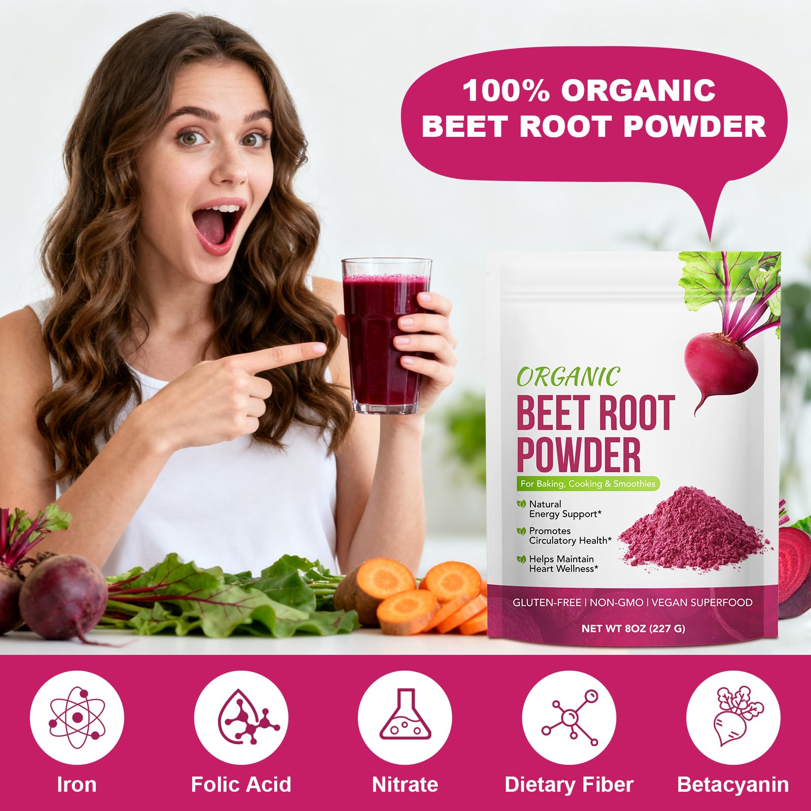nutritious beet root powder supplement