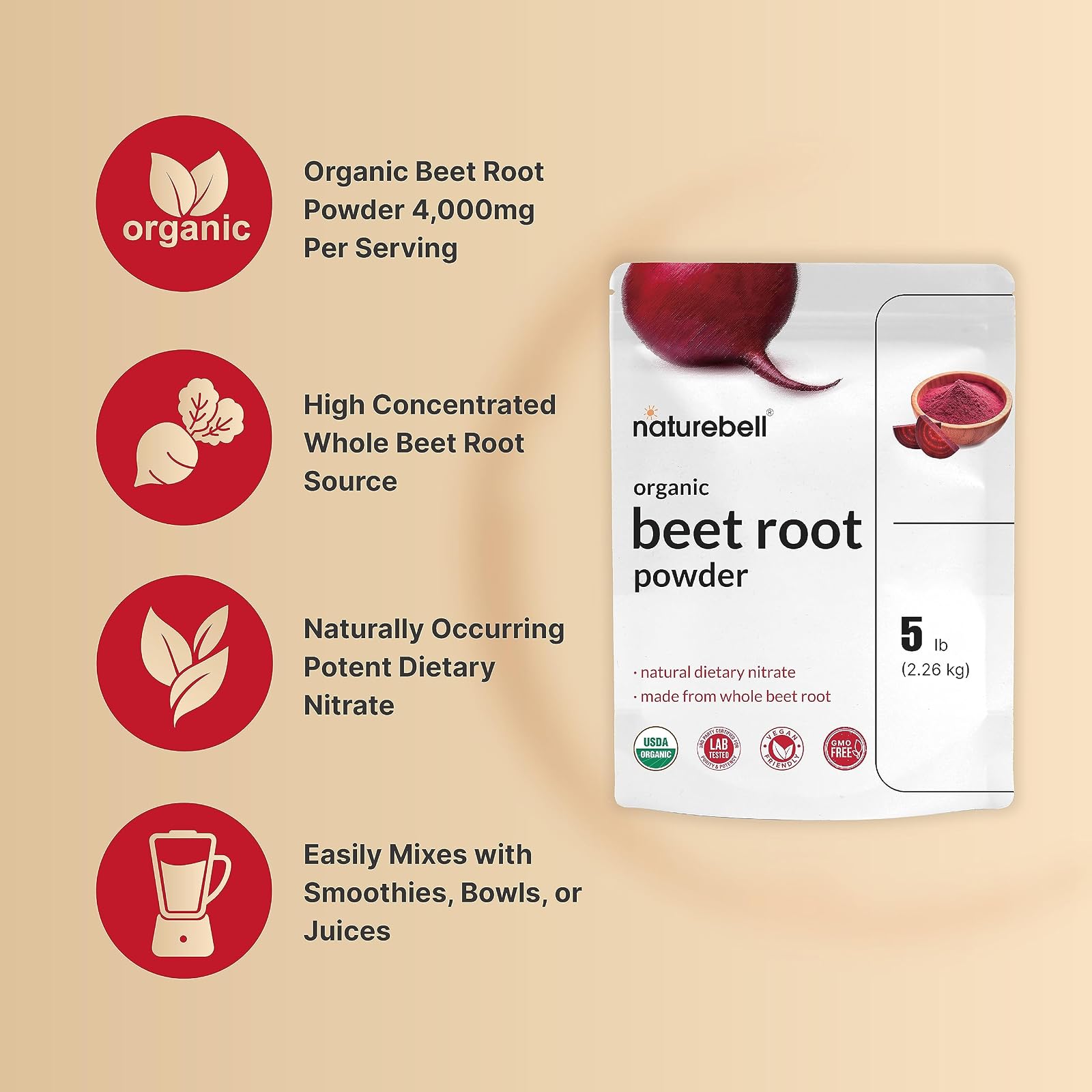 nutritious beet root powder supplement