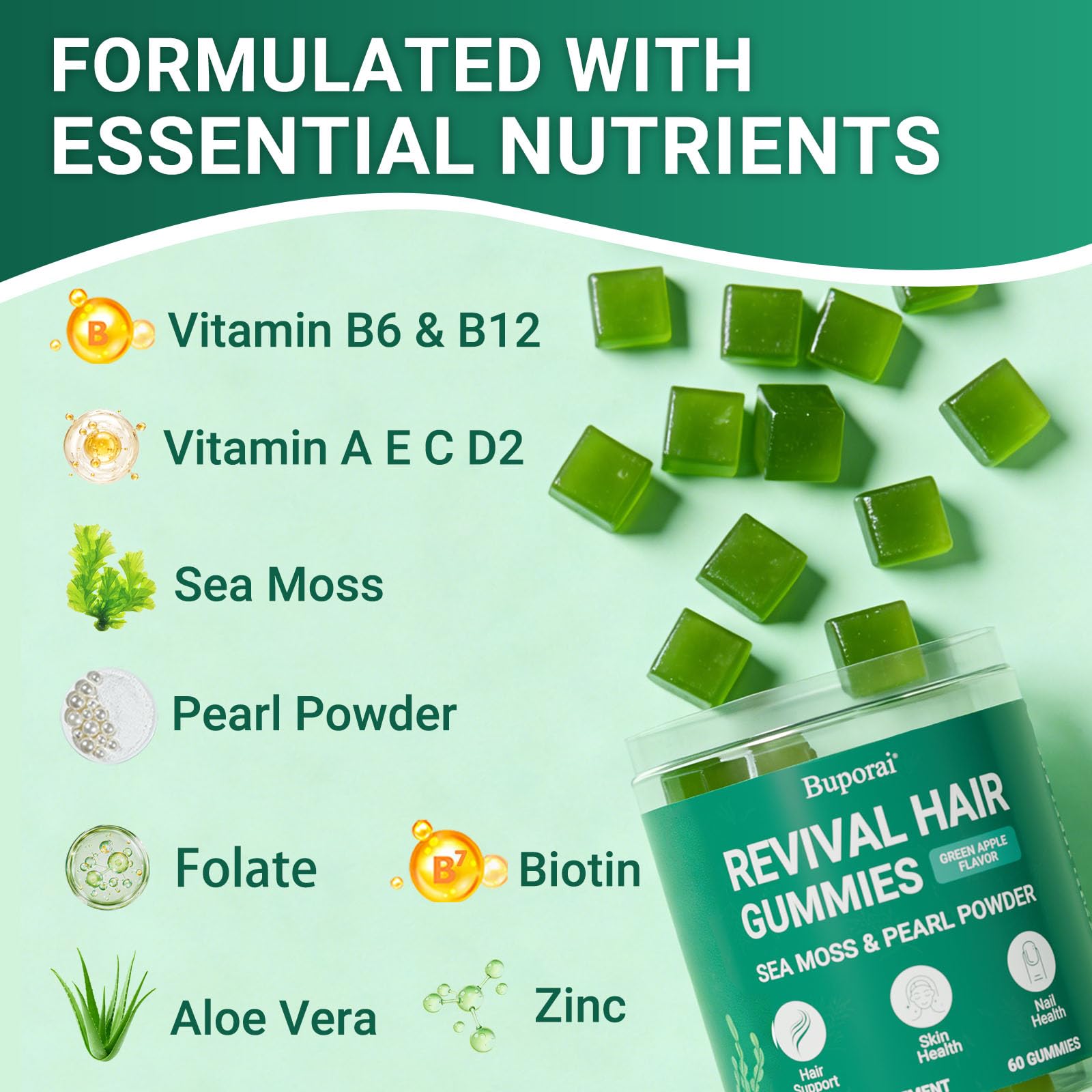 nutritious biotin gummies for stronger hair