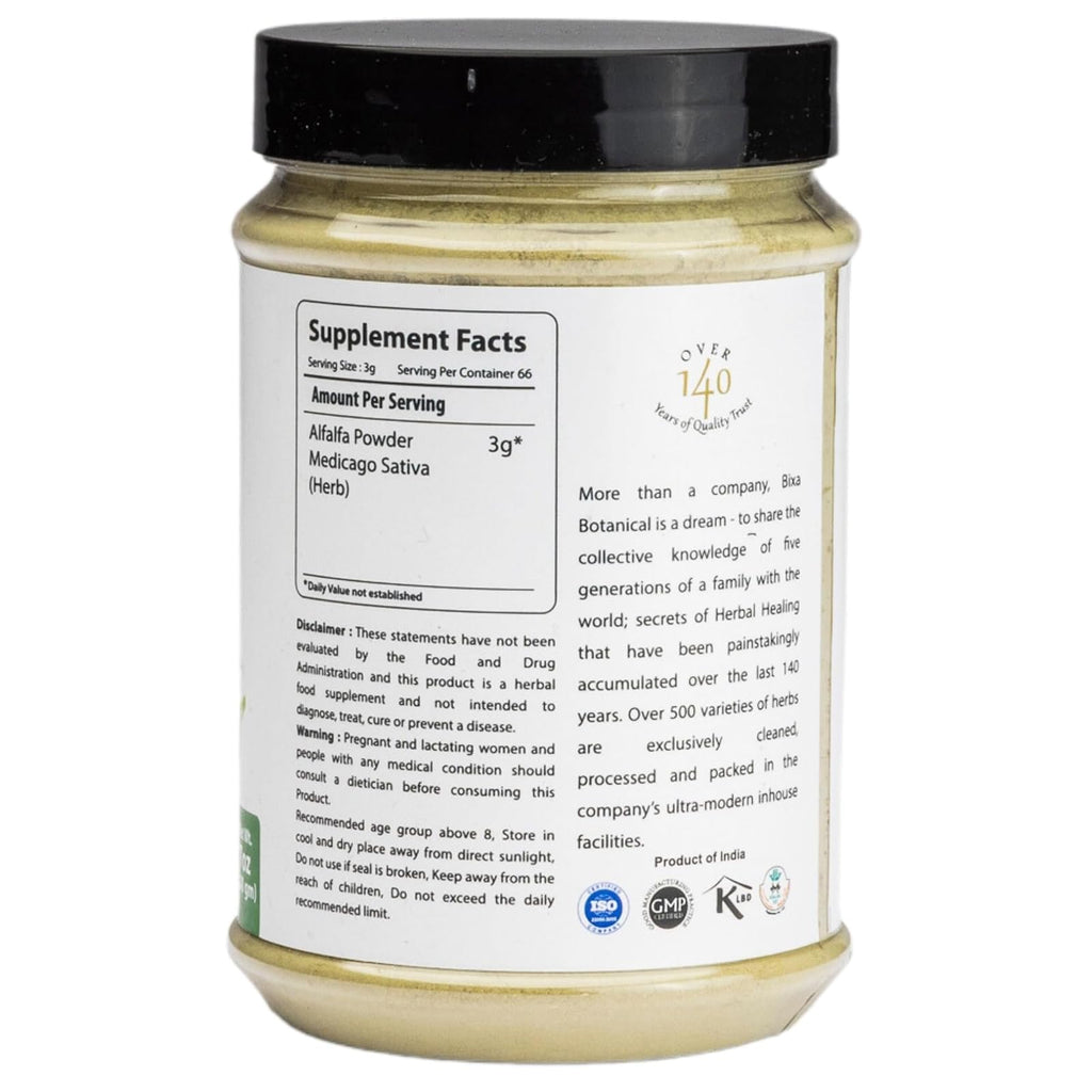 nutritious bixa BOTANICAL alfalfa powder supplement