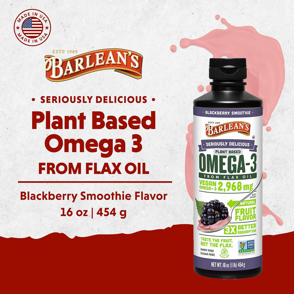 nutritious blackberry smoothie flaxseed oil
