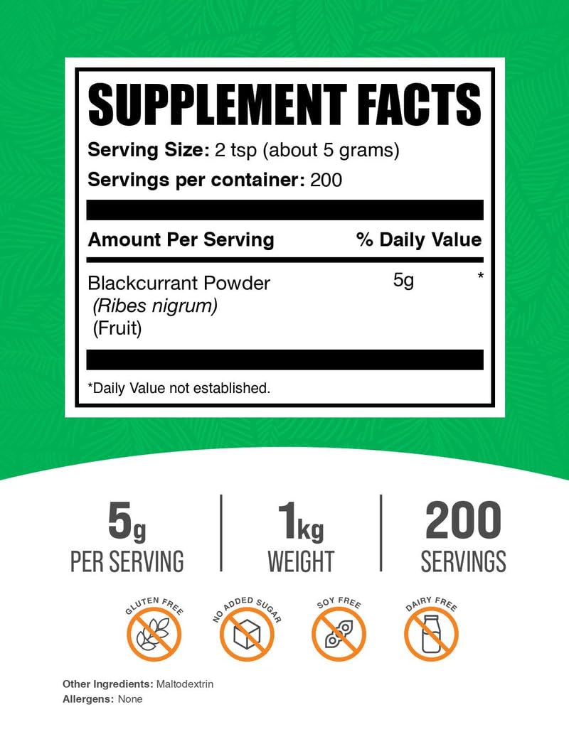 nutritious blackcurrant powder for baking