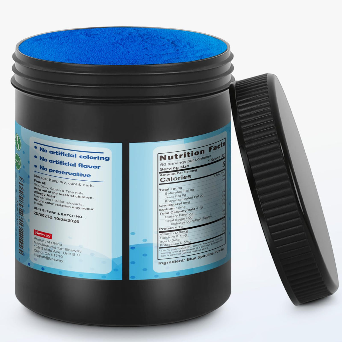nutritious blue spirulina for smoothies
