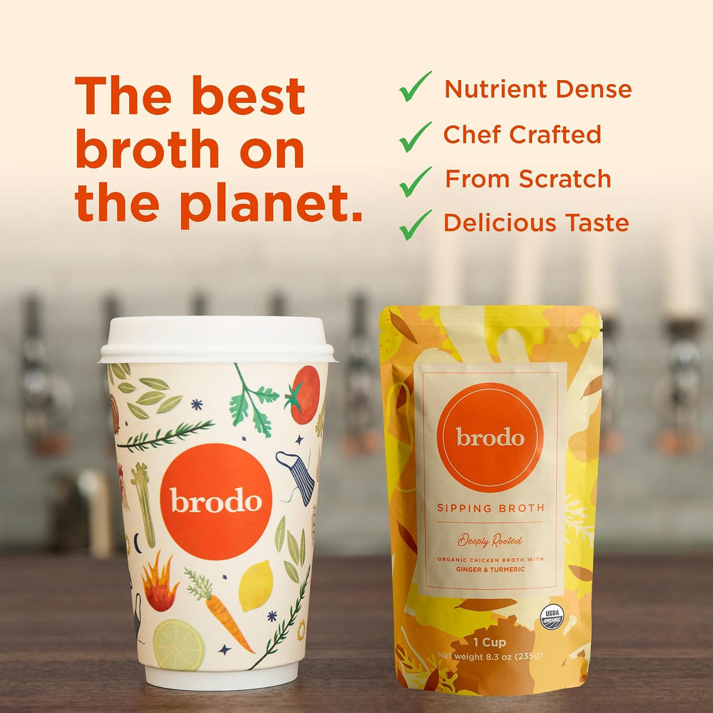 nutritious bone broth with ginger