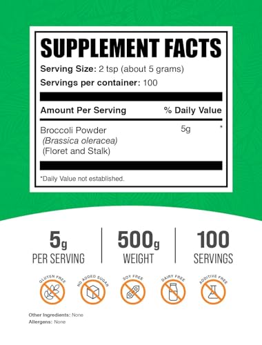 Nutritious broccoli powder supplement
