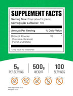 Nutritious broccoli powder supplement