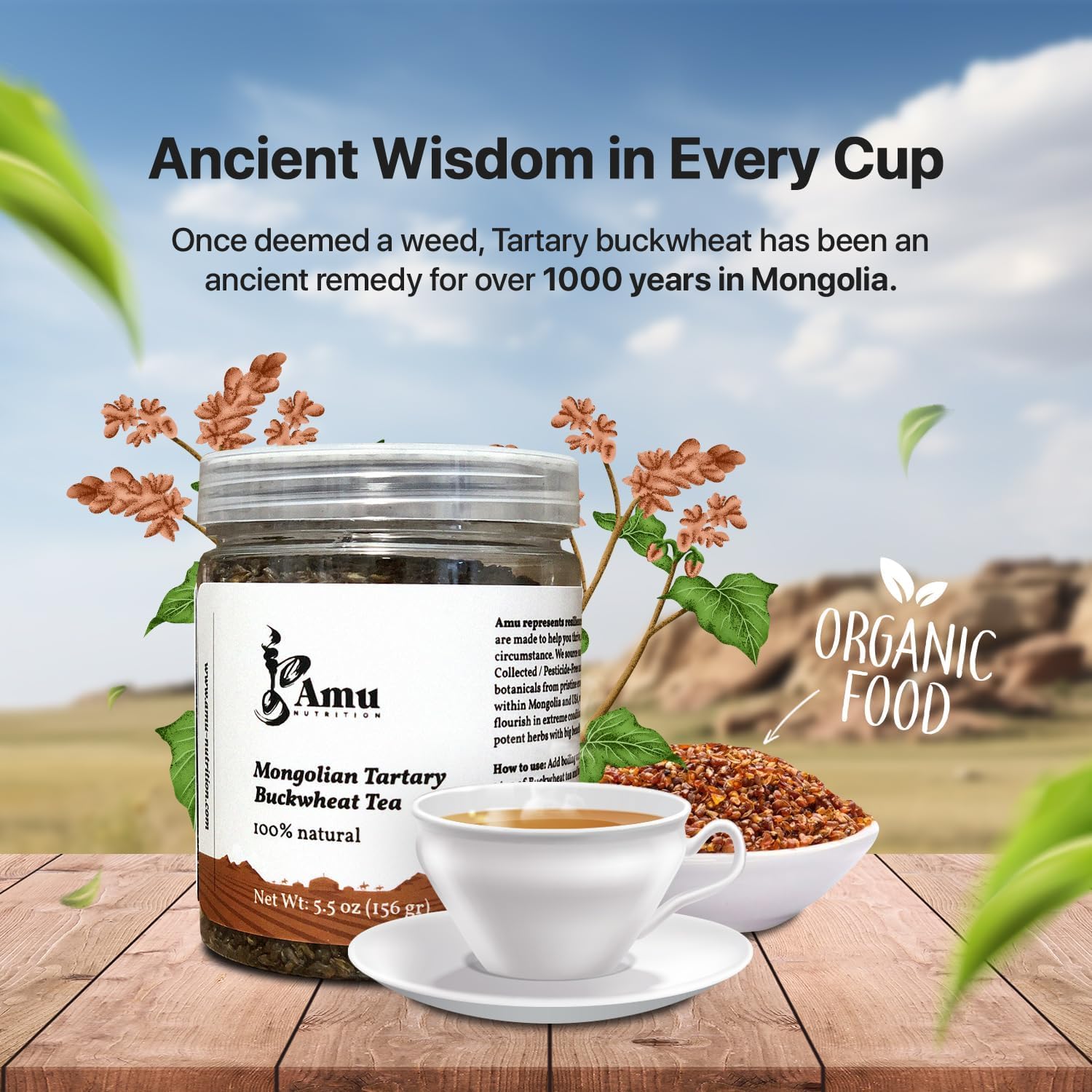 nutritious buckwheat herbal infusion