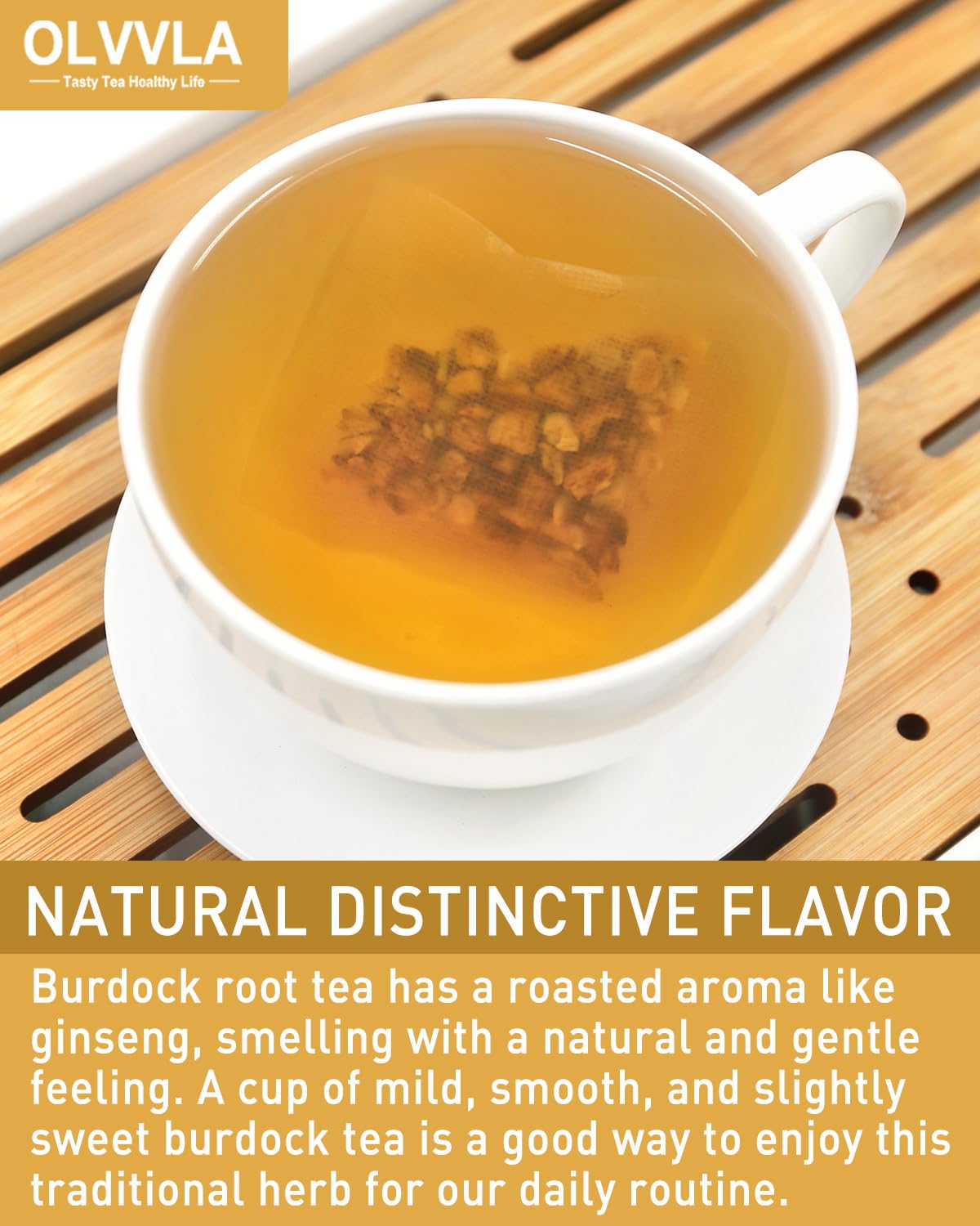 nutritious burdock root herbal infusion