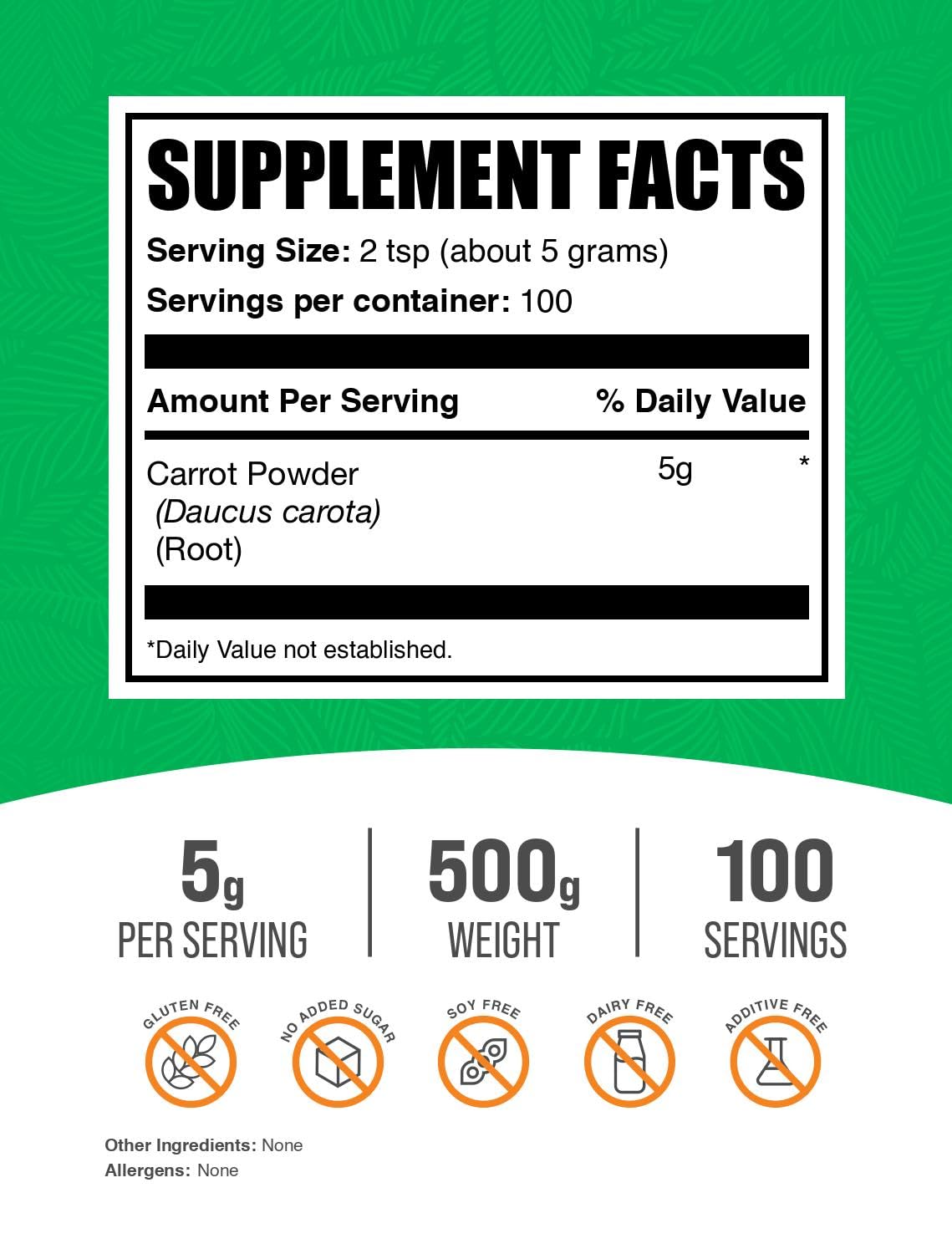 nutritious carrot powder for baking