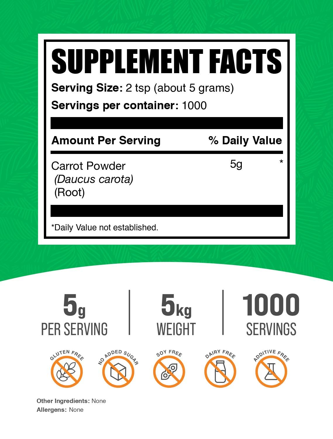 nutritious carrot powder for baking