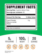nutritious carrot powder for baking