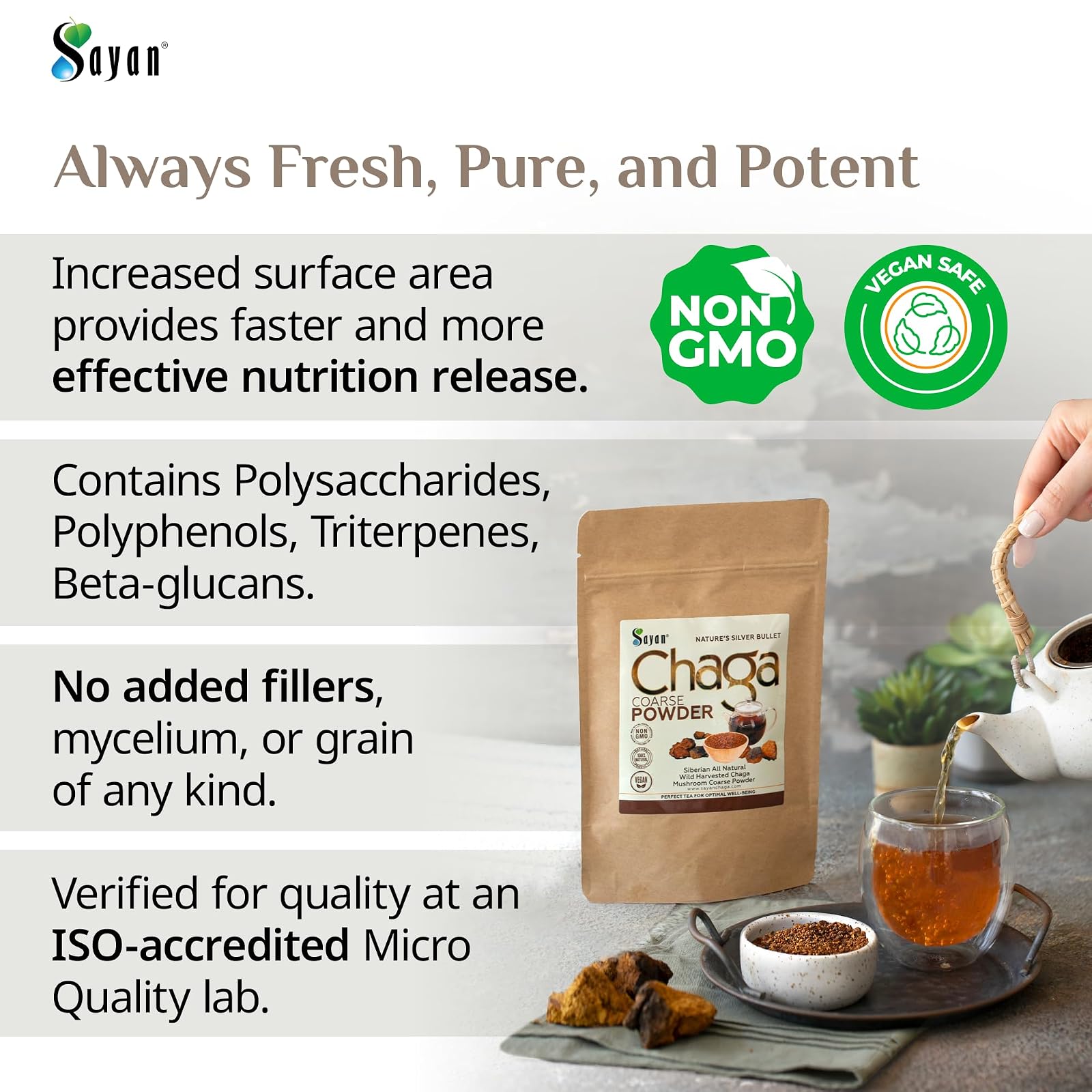 nutritious chaga powder for baking