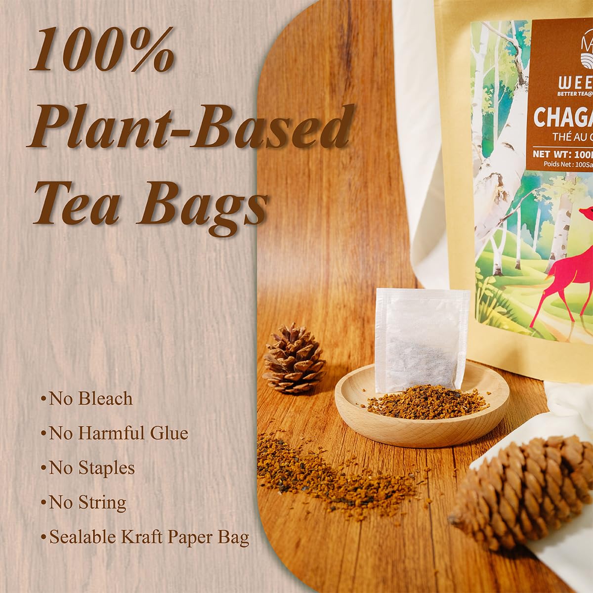 nutritious chaga tea for immune support