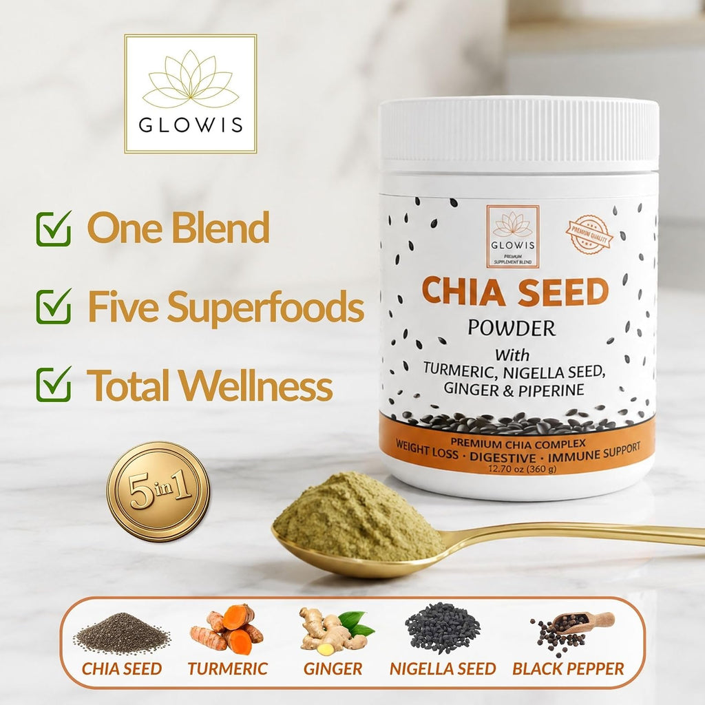 Nutritious chia seed powder for baking