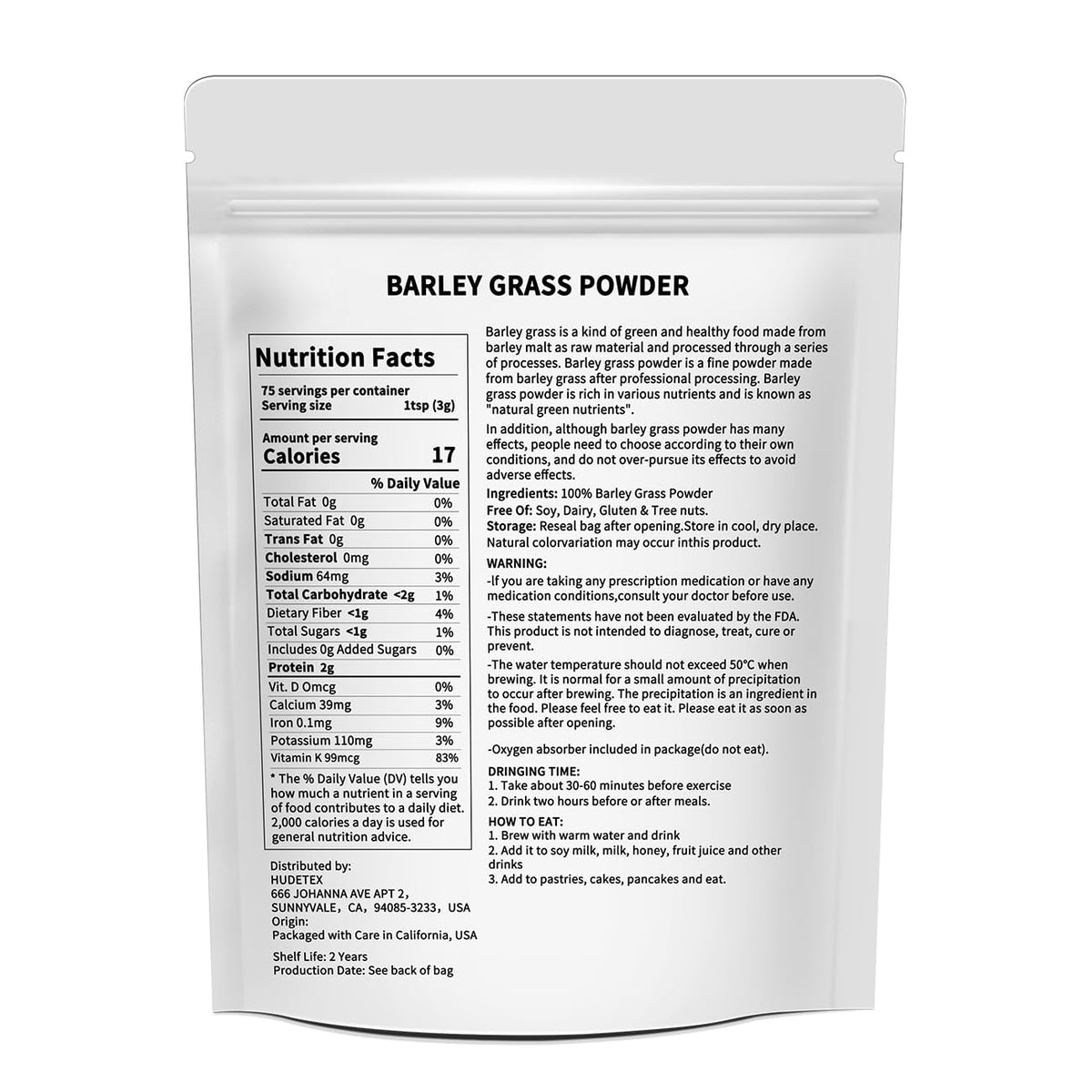 nutritious chlorophyll supplement powder