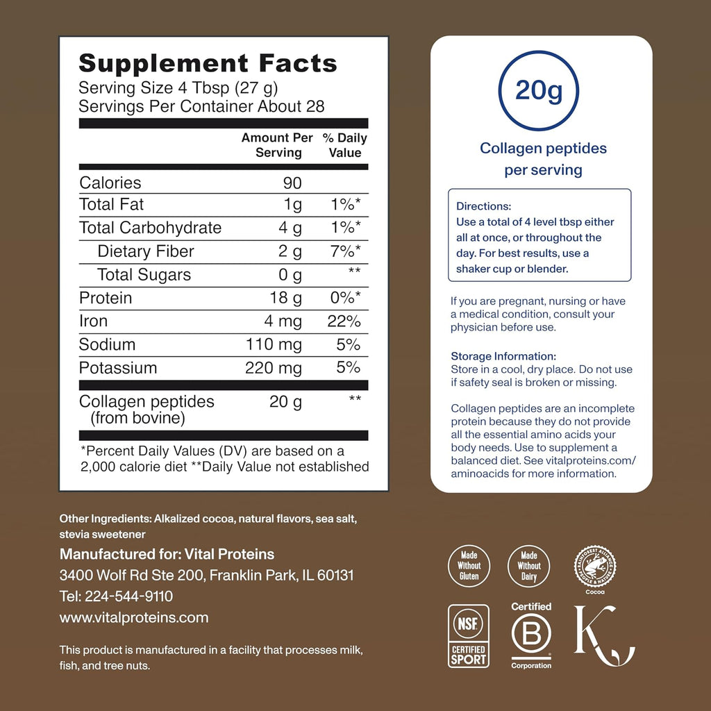 nutritious chocolate collagen supplement