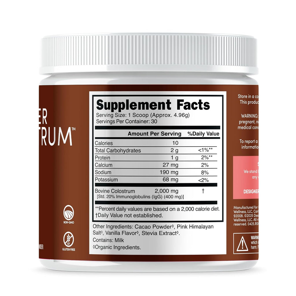 nutritious chocolate colostrum supplement