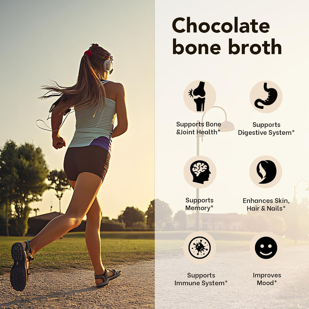 Nutritious cocoa bone broth blend