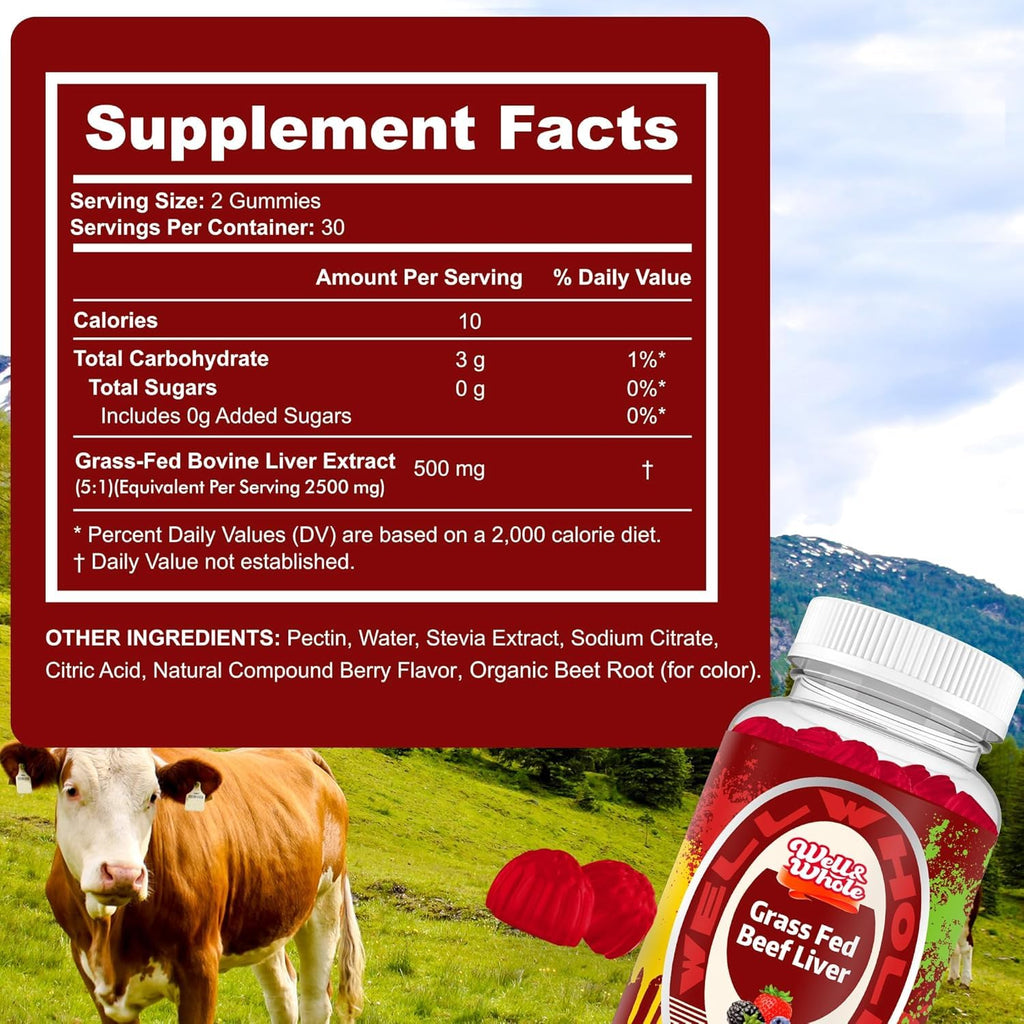nutritious desiccated liver supplement gummies