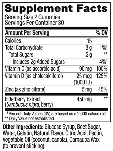 nutritious elderberry gummies for adults