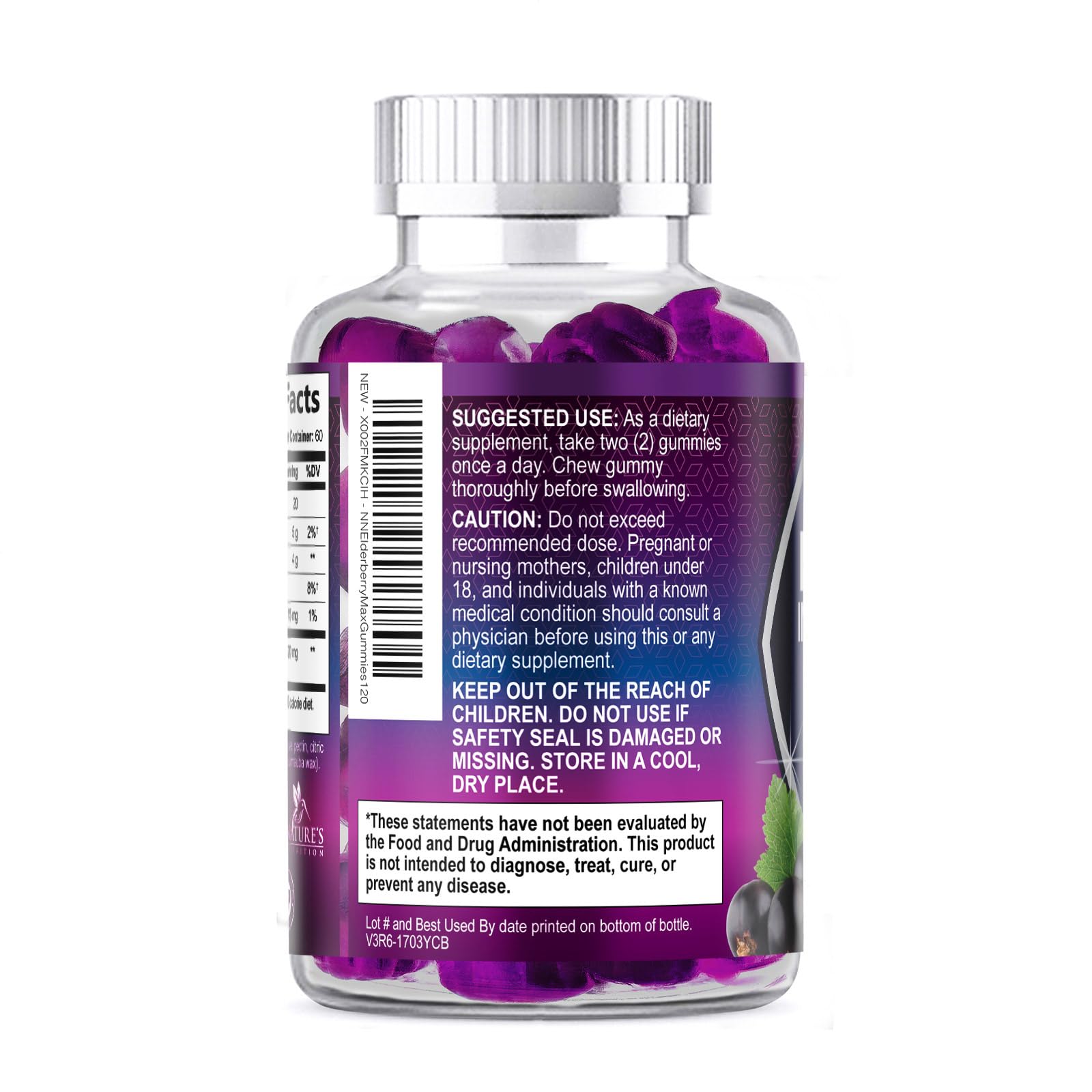 nutritious elderberry gummies for adults