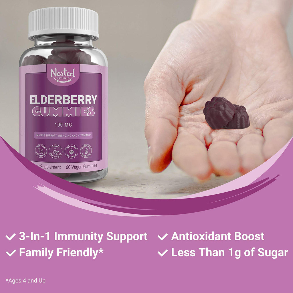 nutritious elderberry gummies for cold season
