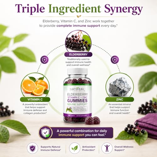 nutritious elderberry gummies with zinc