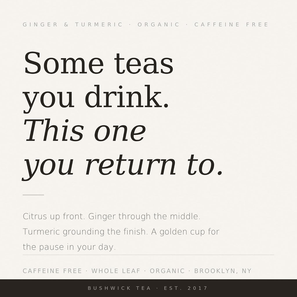 nutritious ginger turmeric tea sachets