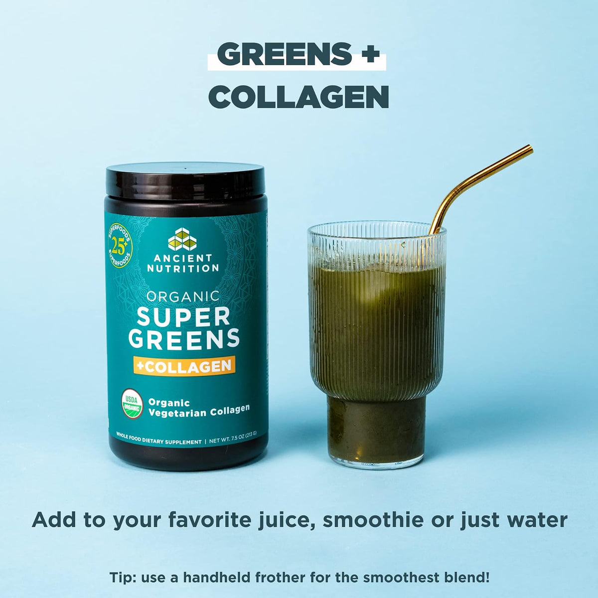 nutritious greens and collagen blend