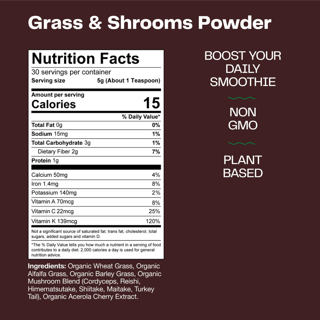 nutritious greens and mushrooms blend