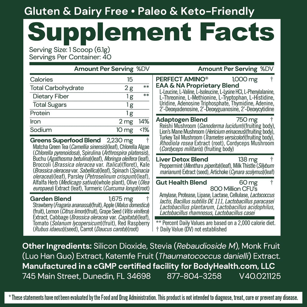 nutritious greens powder for smoothies