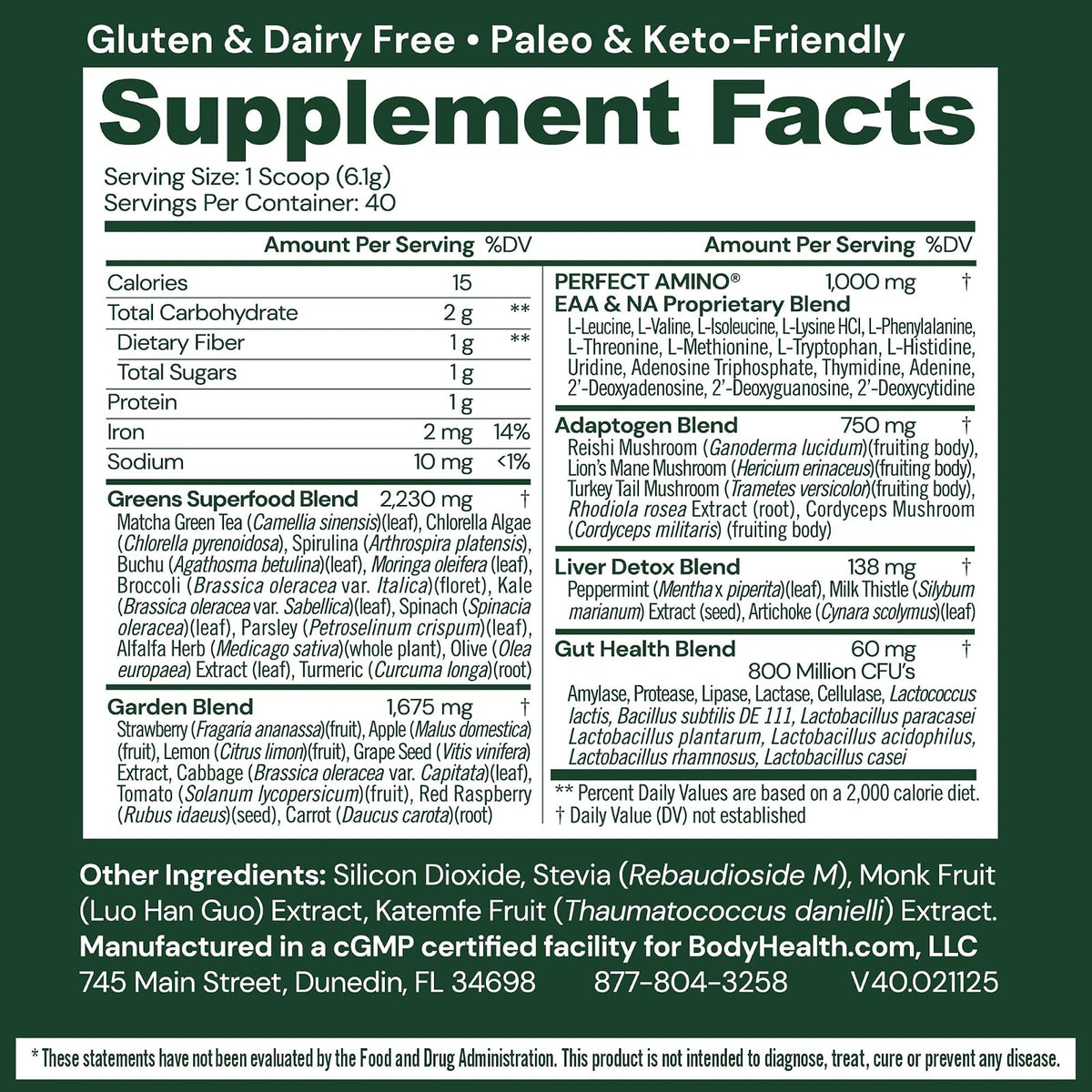 nutritious greens powder for smoothies