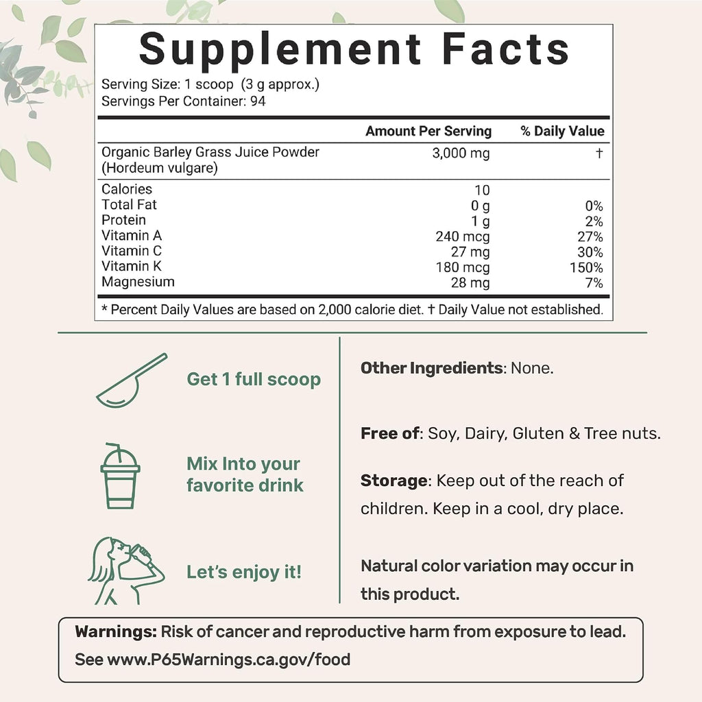 nutritious greens powder for smoothies