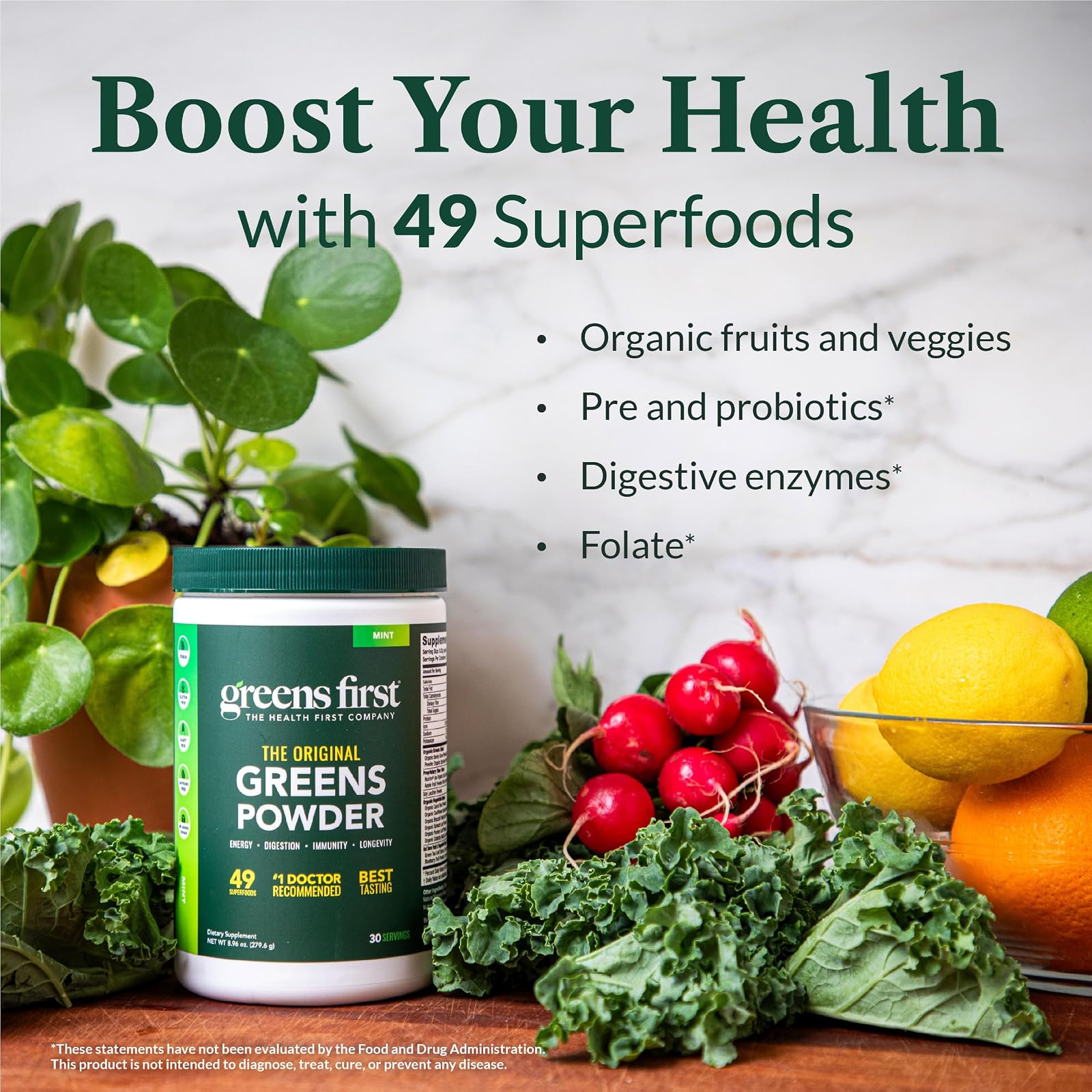 Nutritious greens powders for smoothies