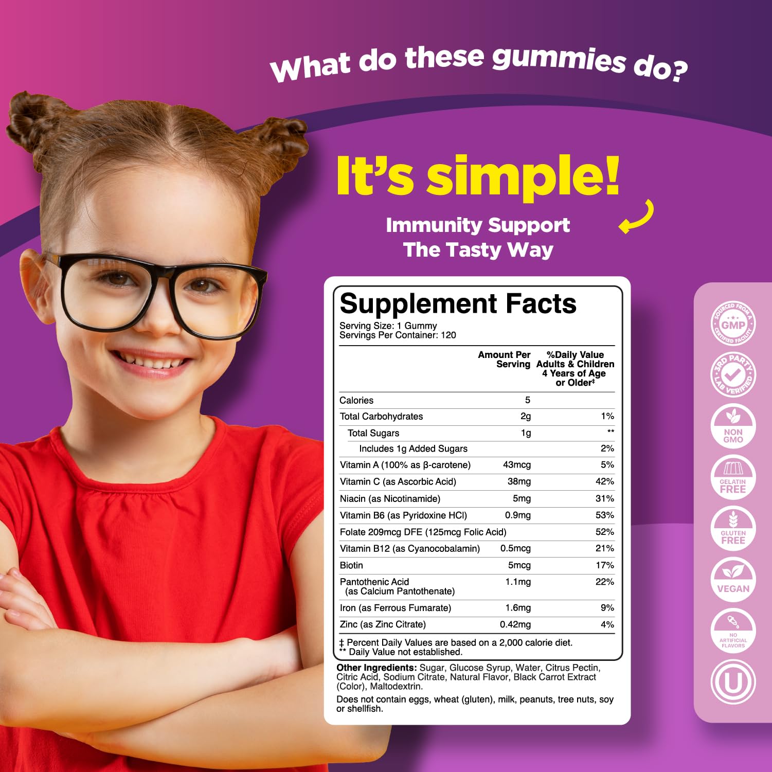 Nutritious gummies for growing kids